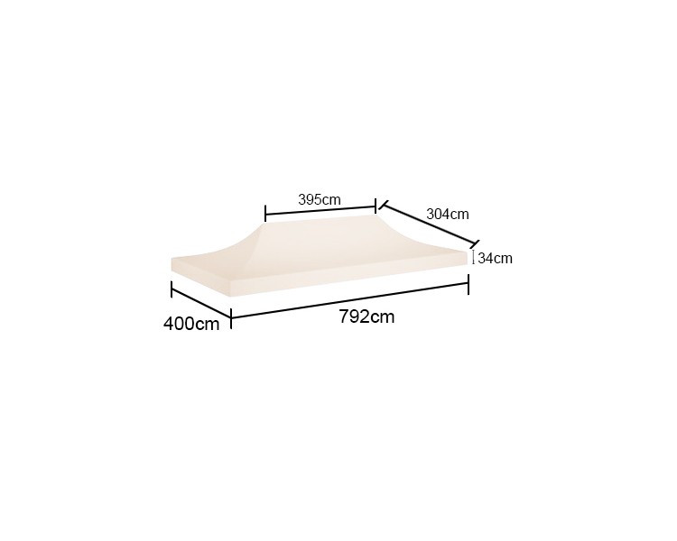 Toile de bâche 4x8m 380g/m² polyester PVC