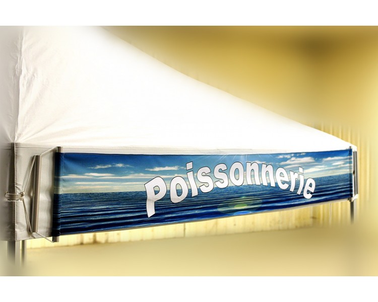 Bandeau amovible imprimé, banderole publicitaire 520g/m² pour toit PVC